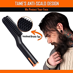 Tame's Easy Glide Beard Straightener Essential Kit and Tame's Orange Walnut Beard Soap Bundle