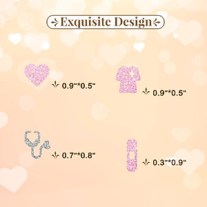 120 Congrats Nurse Confetti, Medical School Grad Party Confetti, Doctor Grad Paper Scatter, Pink Glitter Uniform Table Scatter, Nursing School Graduation Party Decoration