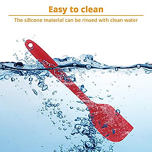 KUFUNG Silicone Spatula, BPA Free & 480°F Heat Resistant,Non Stick Rubber Kitchen Spatulas for Cooking, Baking, and Mixing (L, Red)