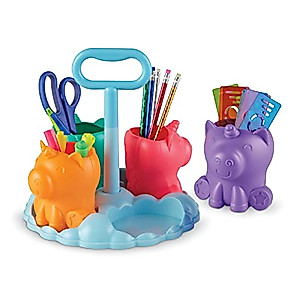 Learning Resources Create-a-Space Kiddy Center Unicorns, 5 Pieces, Ages 3+, Classroom Supplies, School Supplies for Teachers, Caddy Organizer, Classroom Organizers