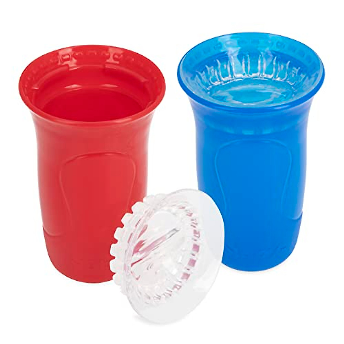 Nuby No Spill Edge 360 10 oz Cup with Silicone Rim, 2 Pack