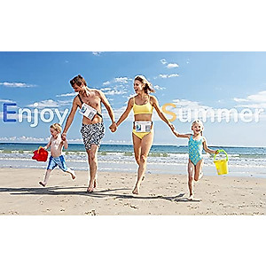 GLBSUNION IPX8 Waterproof Pouch Bag with Adjustable Waist Strap-Screen Touchable Dry Bag with Adjustable Belt for Phone Valuables for Beach Swimming Snorkeling Boating Fishing Kayaking (2 Pack)