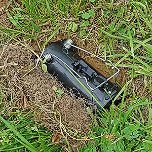 Southern Homewares Black Hole Gopher / Rodent / Mole Easy Set Spring Loaded Trap, Non-Toxic Pest Eliminator 2.0