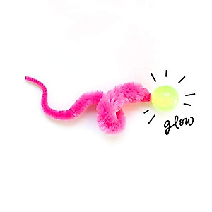 Dezi & Roo Glow-in-The-Dark Wiggly Ball - 3pk - Fun Cat Toys - Toy Balls for Indoor Cats - Designed by a Feline Vet - Made in USA