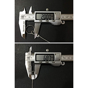 MIZUGIWA Stainless Steel Lanyard Cable,Tether Safety Wire for Loss Prevention 2 Loops w/Quick Release Ring & Rubber Coating 12" Set of 10