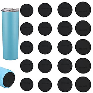 20pcs Silicone Bottoms for Tumblers in 4 Sizes- Protective Anti-Slip Rubber Bottoms for Sublimation Tumblers Non-Slip Silicon Bottom for Skinny Tumblers, Mason Jars (1.96", 2.12", 2.20", 2.28")