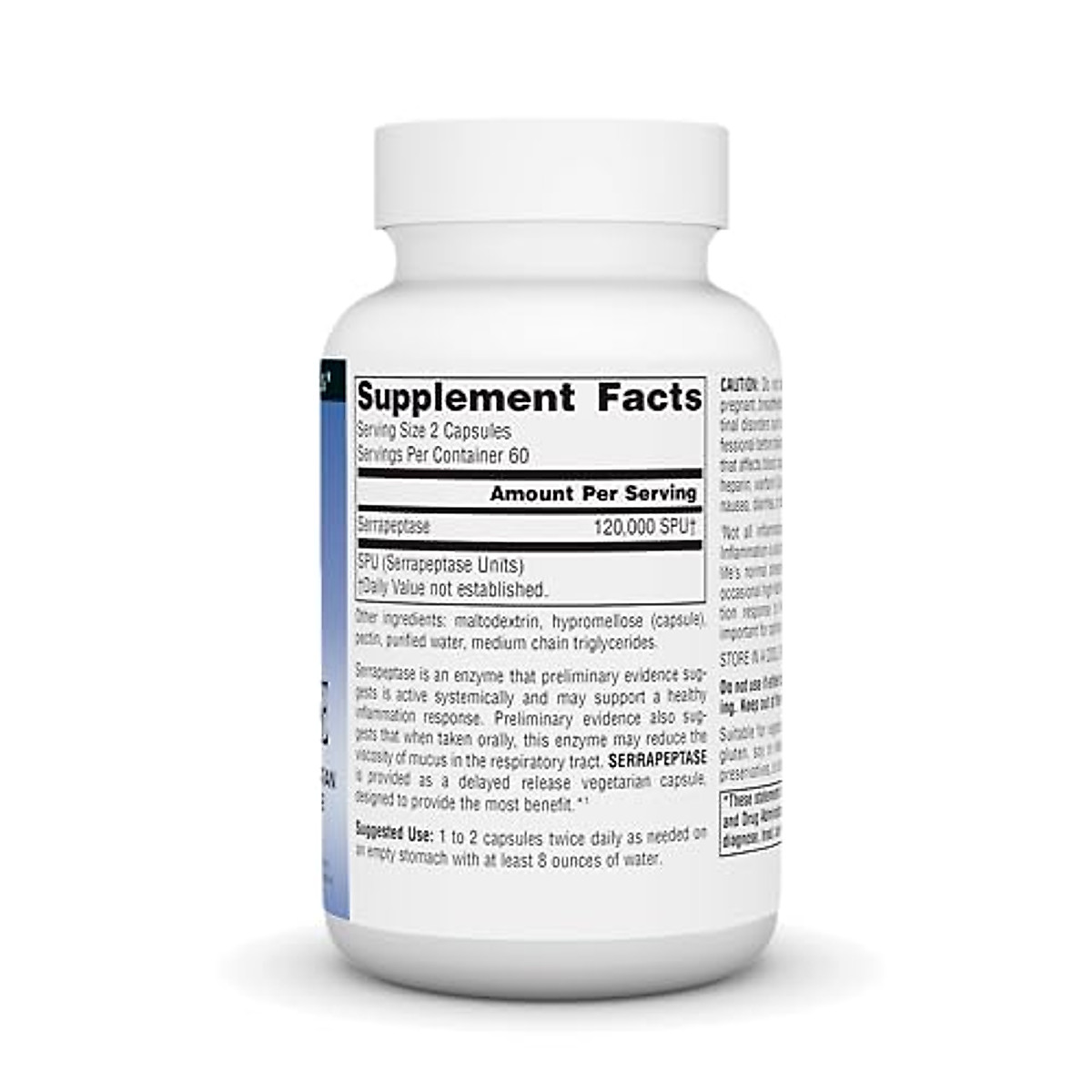 Source Naturals Serrapeptase - Delayed Release Enzyme - 120 Vegetarian Capsules