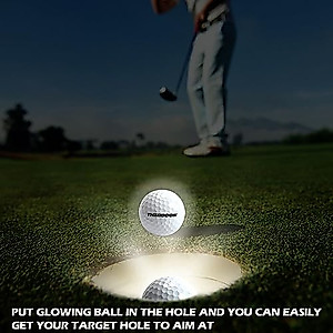 THIODOON Glow in The Dark Golf Balls Light up Led Golf Balls Night Golf Gift Sets for Men Kids Women 6 Pack (6 Colors in one)
