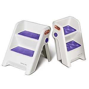 UNCLE WU Foldabel Two Step Stool for Adult