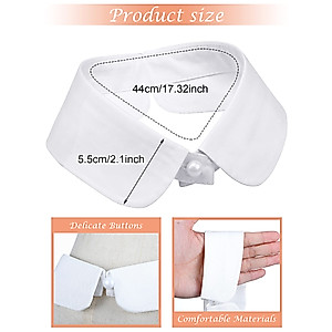 Giegxin 2 Pcs Dickey Rhinestones Fake Collar for Women Embellished Detachable Half Shirt Choker False Collar(Black, White,Simple Style)