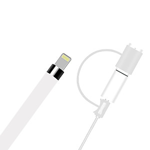 siduater Silicone Sleeve for Apple Pencil 1st Generation, Ultra Light Pen Skin Case Accessories Soft Protective iPad Pencil Grip Holder with 2 Nib Covers 1 Cable Adapter Tether, Gray