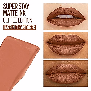 Maybelline New York SuperStay Matte Ink Liquid Lipstick, Coffee Edition, Hazelnut Hypnotizer, 0.17 Ounce
