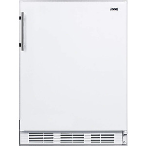 Summit CT661W 24 Inch Freestanding Compact Refrigerator with 5.1 cu. ft. Capacity, Right Hinge Cycle Defrost, CFC Free in White