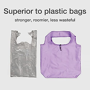 Oxford Reusable Grocery, 8 Pack of Checkout, Machine Washable, Large 16" x 17" Usable Bag Space, Assorted Colours (30004), Asst