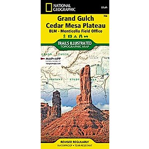Grand Gulch, Cedar Mesa Plateau Map [BLM - Monticello Field Office] (National Geographic Trails Illustrated Map, 706)
