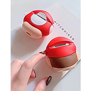 Cartoon Case Compatible with Apple AirPods Pro Anime, Fun Cute Kawaii Protective Case Anti-Fall Headphone Case for Airpod Pro Case Cover (AirPods Pro, Mushroom)