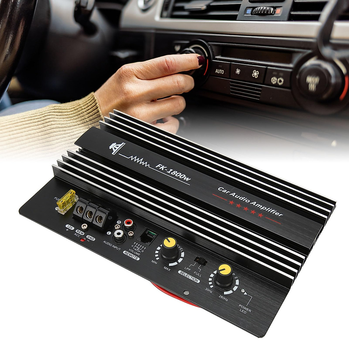 Car Audio High Power Amplifier Board, 12V 1800W Powerful Bass Sub woofer Board Amp for Car Speaker Modification, DIY Module Automotive Stereo Amp Board