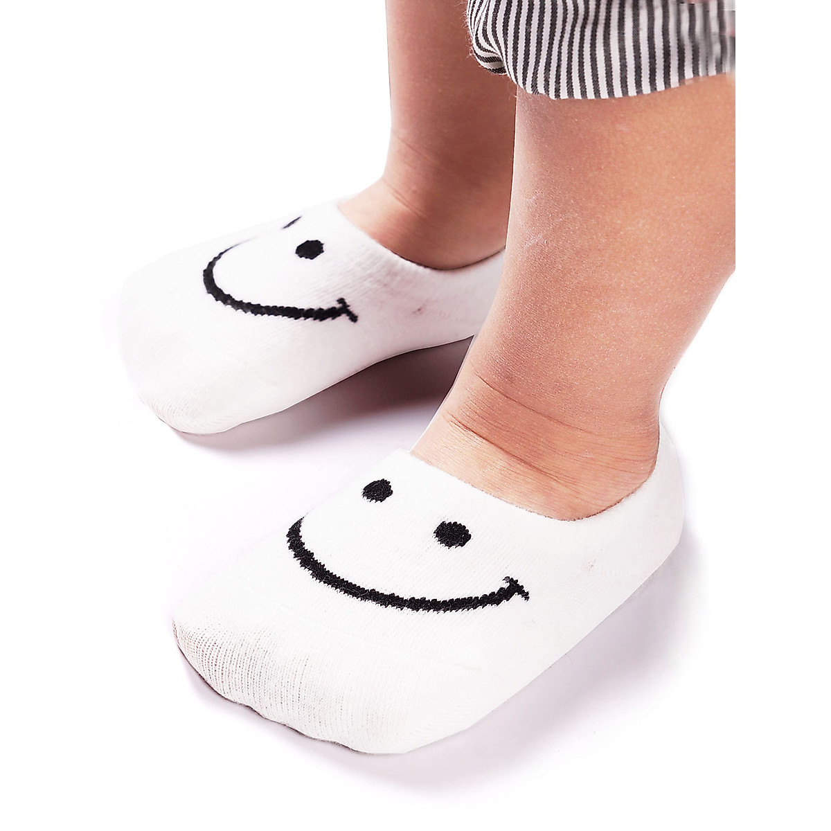 Baby Toddler Kids Boys Girls No Show Socks, Kids Low Cut Ankle Socks, Breathable Cotton Socks for Boys and Girls, White Blue Cream 1-3T, 6 Pairs