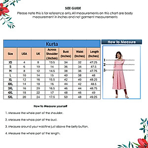 Yash Gallery Women's Plus Size Cotton Floral Print Anarkali Kurta (Light Pink)