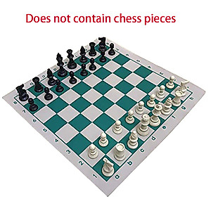 KASCLINO Tournament Chess Mat, PU Leather Tournament Roll Up Chess Board, Chess Rollable Chessboard, Lightweight & Non Slip, Chess Mat for Kids and Adults(Size:42cm)