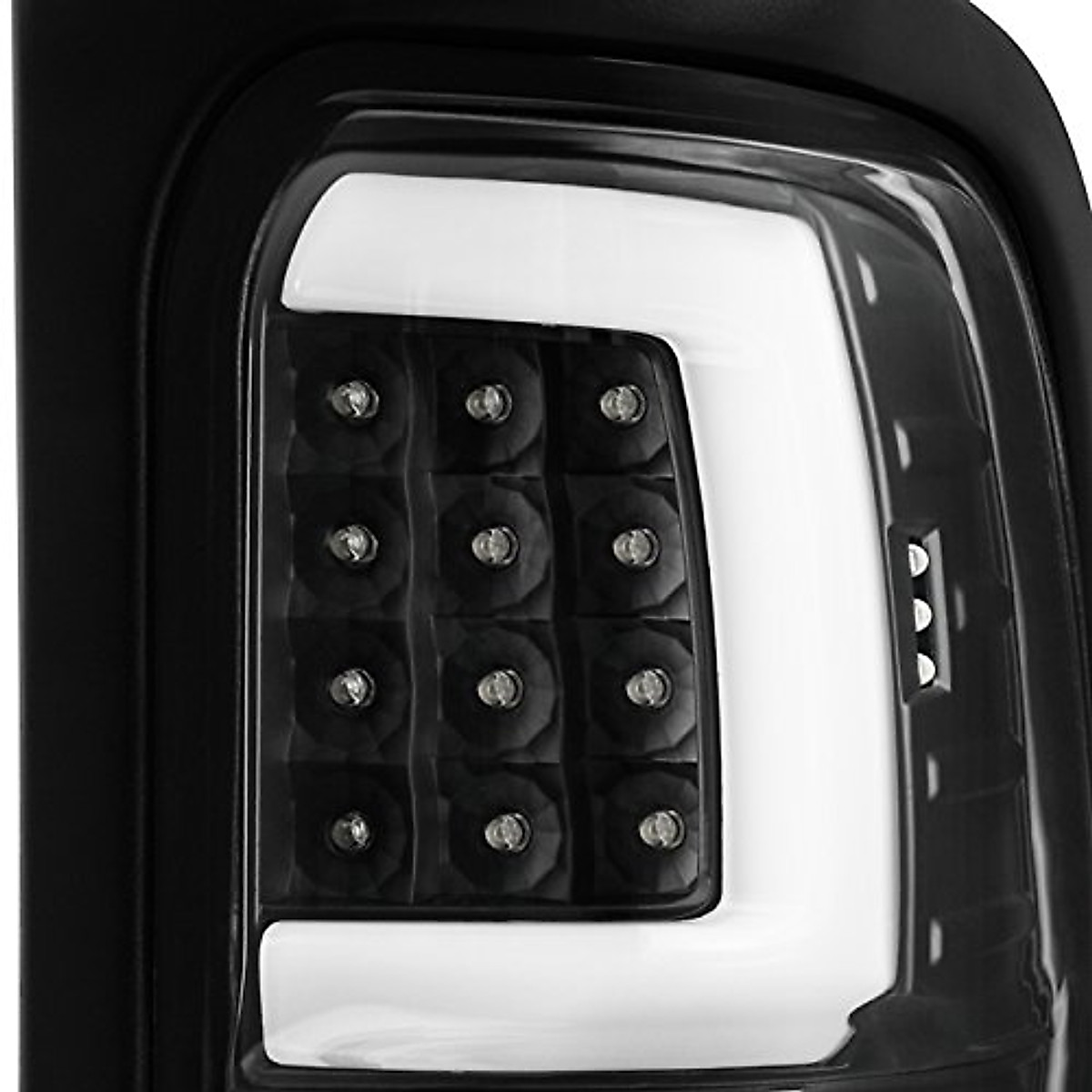 AKKON - For 1994-2001 Dodge Ram 1500 2500 3500 Black LED Tube Tail Lights Lamps (Driver + Passenger) Pair