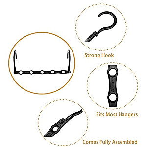 Timirog Closet Organizers and Storage - 10 Pack Space Saving Hangers Magic Hangers Wardrobe Clothes Organization, Apartment College Dorm Room Essentials, Baby Kids Space Saver Hanger Plastic Black