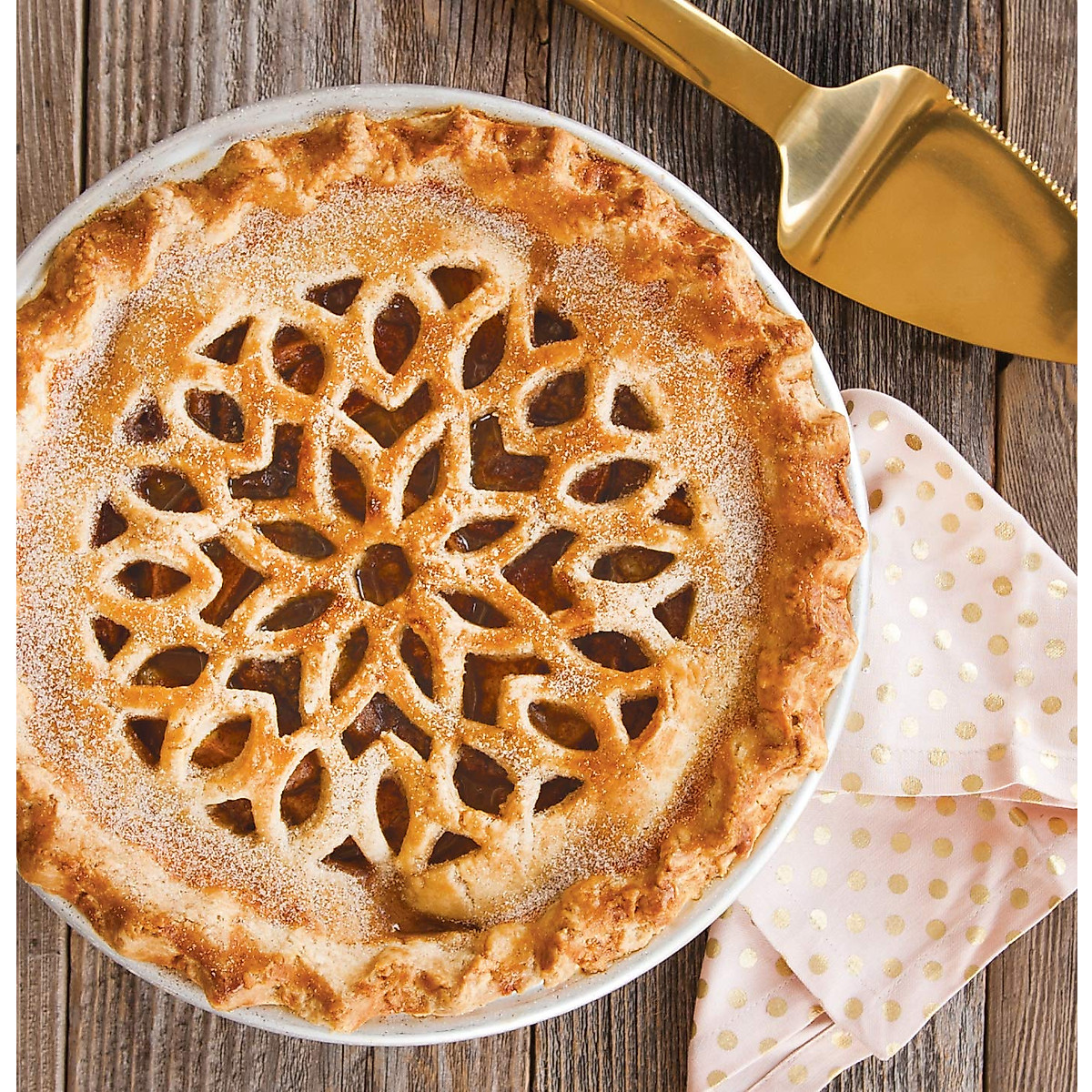 Nordic Ware Lattice & Hearts Pie Top Cutter, 12 inch