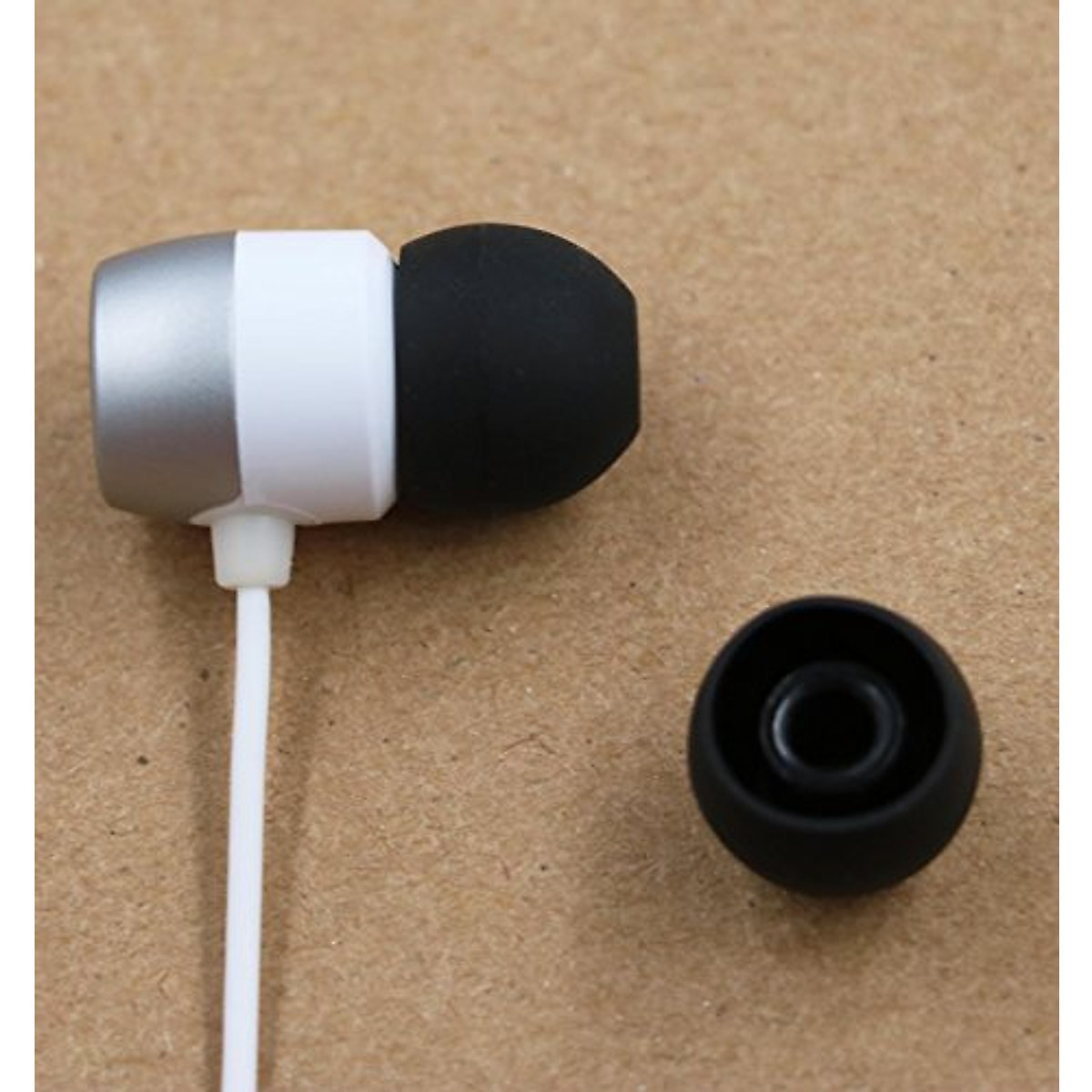 ALXCD Eartip for LG HBS Series Wireless Earphone, SML & Double Flange Silicone Replacement Earbud Gel Tip, Fit for LG HBS-750 770 800 810 900 910 Tone Pro Ultra Plus Infinim [4 Pair] (Black)