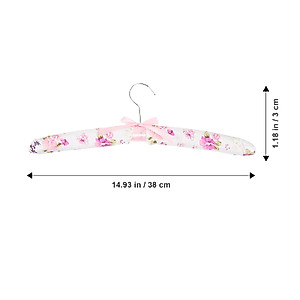 VILLCASE 5pcs Garment Hanger, Heavy Duty Cloth Padded Hanger Decorative Dress Hanger Supply for Women Clothes, Sweaters, Dresses, Weddings