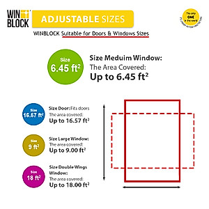 WinBlock Window Guards for Children - Protect Your Little Ones with Adjustable Steel Net PVC Coated Window Safety Screens - Fits Most Windows (6.45 sq. ft) - Childproofing Made Easy