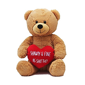 Hollabears Extra Large 16" Shawty U Fine Teddy Bear - Funny and Cute Valentine's Day Gift