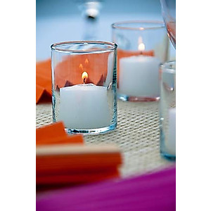 D'light Online Long 10 Hour Burn Time Unscented Votive Candles - for Birthdays, Baby Shower, Home Decoration and Weddings (White, 10 Hour - Set of 12)