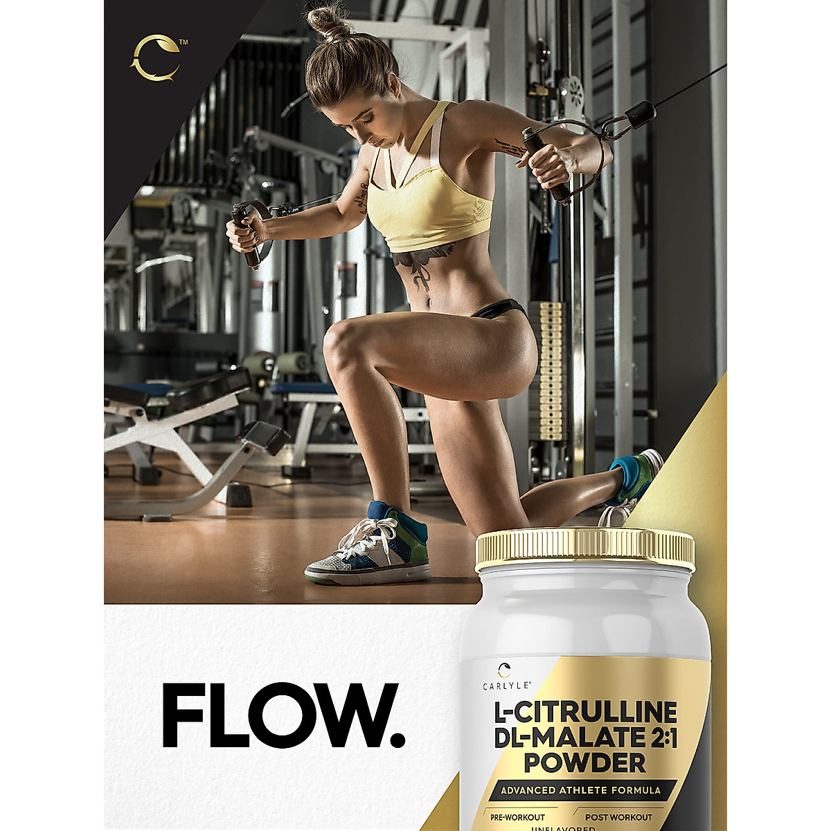 Carlyle L Citrulline Malate Powder | 3000mg | 2:1 | Unflavored | 1 Kg Container | Vegetarian, Non-GMO, Gluten Free