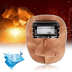 Anti-Spatter Heat Cowhide Shawl Solar Auto Darkening Welding Equipment Hood Welder Security Protection