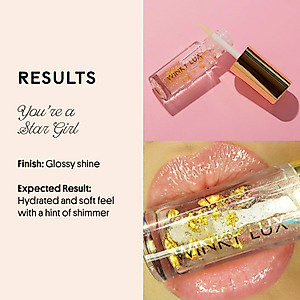 Winky Lux In The Stars Lip Oil, Non Sticky Lip Gloss Oil, Juicy Glossy Lip Balm, Vegan Hydrating Lip Oil with Jojoba Oil, Clear