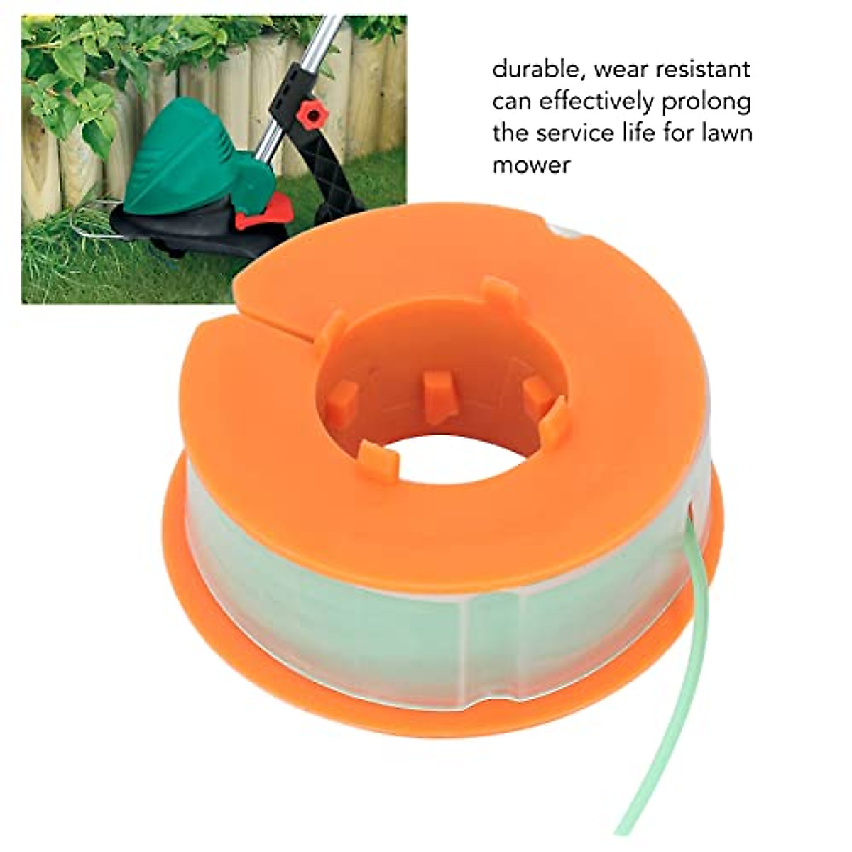 Trimmer Head Spool, High Accuracy Lawn Mower Spool Line Reliable Stable Performance Durable Perfect Fit for Garden(Green)