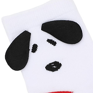 Peanuts 3D Charlie Brown and Snoopy Women's Quarter Crew Ankle Socks