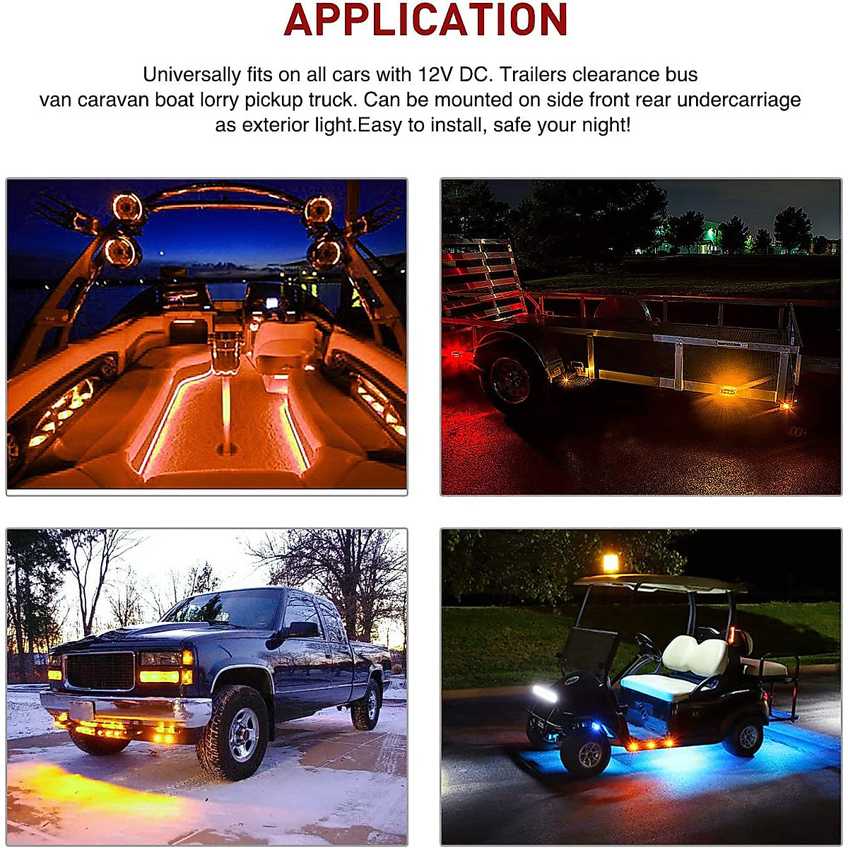 Nilight TL-03 10 PCS 3/4” Round Clearance LED Front Rear Side Indicator Bullet Marker Light for Truck RV Car Bus Trailer Van Caravan Boat (12V, Amber)