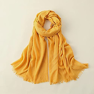 XANZILZ Women's Solid Color Long Scarf Light Soft Fashion Scarf Long Strip Gauze Scarves(Jujube red)