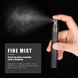 Remerry 10 ml Perfume Spray Bottles Plastic Travel Refillable Mini Bottles for Women Small Fine Mist Spray Bottles Portable Frosted Perfume Bottles Empty Atomizer for Essential Oil(50 Pcs)