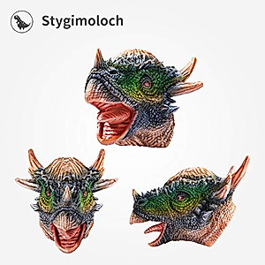 Dinosaur Puppet Toy for Boy 8-12, Geyiie Dino Toys Puppets for Girls Toddler, Dinosaurio Indominus Battle Toys for Kids 5-7 Velociraptor Head Toys Valentine GIF