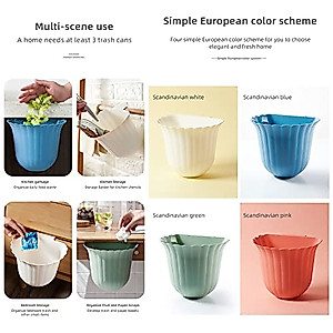 EPMANN 4PCS Hanging Kitchen Bathroom Trash Can, Multi-Functional Hanging Kitchen Waste Bins Basket, Cabinet Door Trash Can, Wall Mounted Food Waste Bin for Kitchen Bedroom Bathroom Car