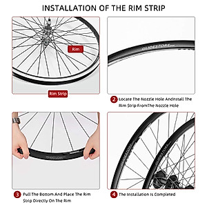 GLIDESTORE 4 Pack Bicycle Rim Strip Rim Tape for Road Bike MTB Mountain Bike Tube Protector Wheel Liner (26" x 20mm) - Color Black