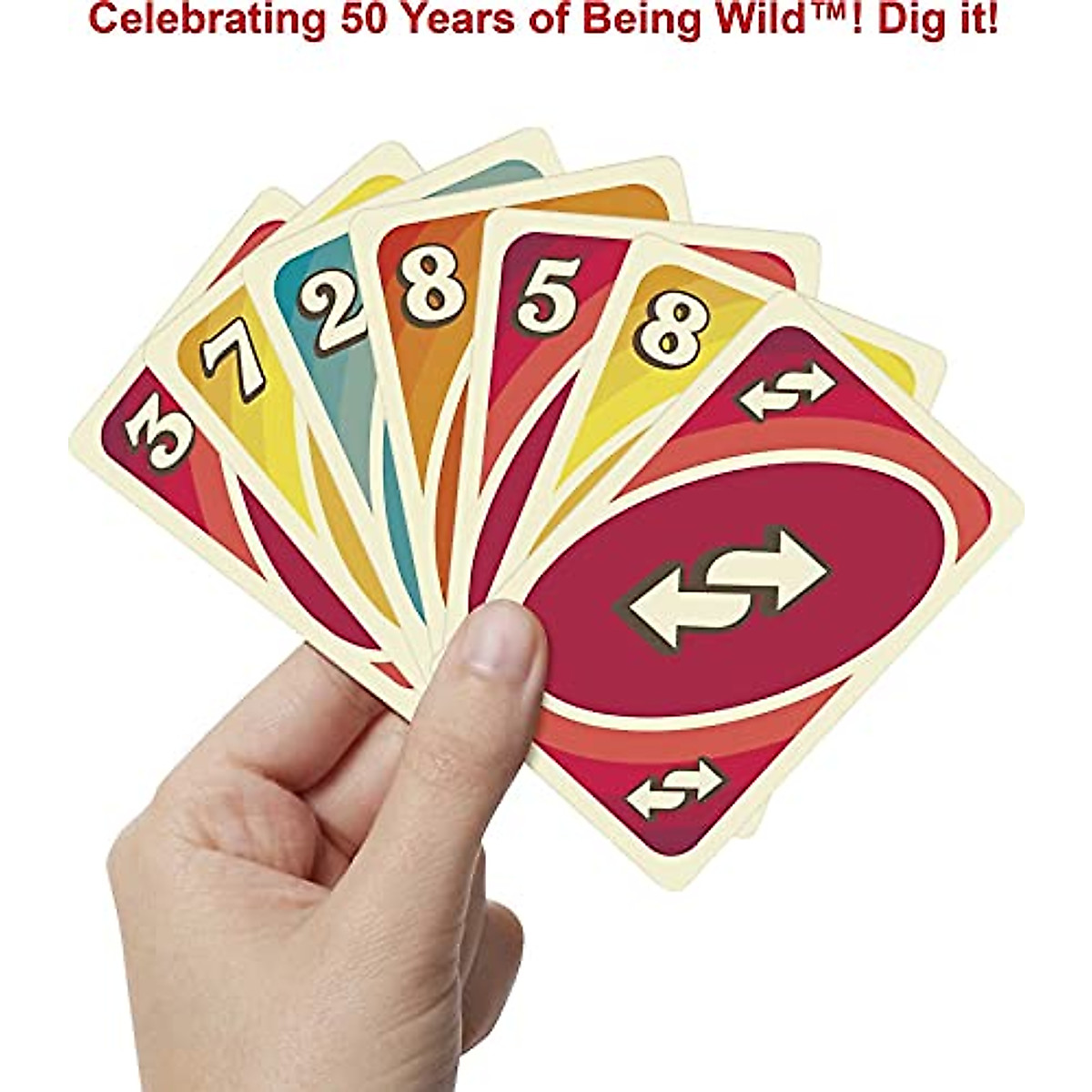 Mattel Games UNO Iconic Series 1970s Matching Card Game Featuring Decade-Themed Design, 112 Cards for Collectors, Teen & Adult Game Night, Ages 7 Years & Older.