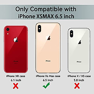 COOLQO Compatible for iPhone Xs Max Case 6.5 Inch, [Dual Layer] [2 pcs Tempered Glass Screen Protector] [14 FT Military Grade Drop Protection] 360 Full Body Heavy Duty Shockproof Phone Cover, Clear