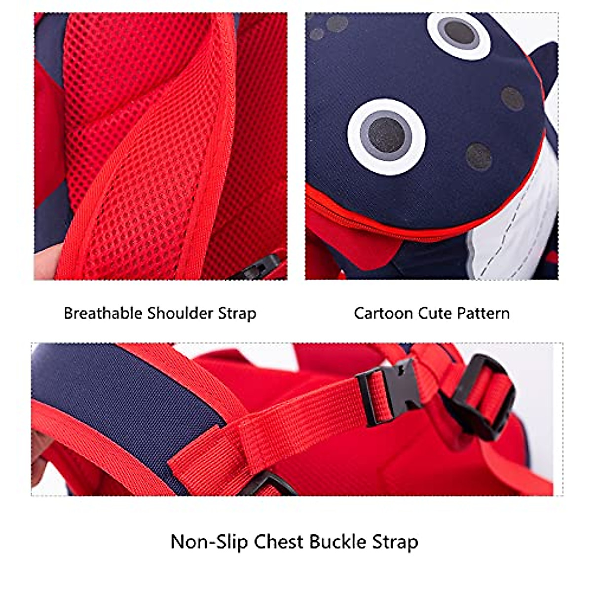 Toddler Dinosaur Backpack, Kids Cartoon Anti-Lost Rope Bookbag Rucksack Lunch Bag with Walking Safety Belt Harness Straps, 3D Cute Animal Preschool Travel Bag for 2-6 Years Old Boys & Girl Gifts