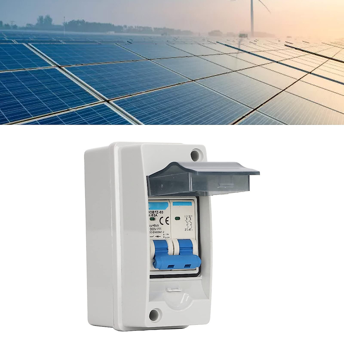 63A 1000V PV Solar Disconnect Switch IP65 Waterproof Photovoltaic Isolator Miniature Circuit Breaker Overvoltage Protection