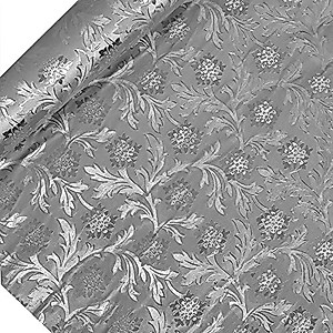 20 X 10 Yds Silver Polyethylene Embossed Floral Foil