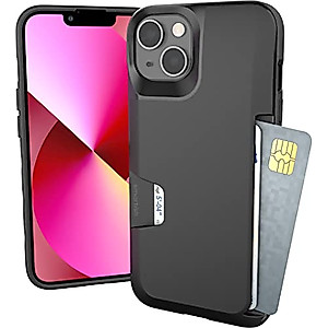 Smartish iPhone 13 Wallet Case - Wallet Slayer Vol. 1 [Slim + Protective] Credit Card Holder - Black Tie Affair