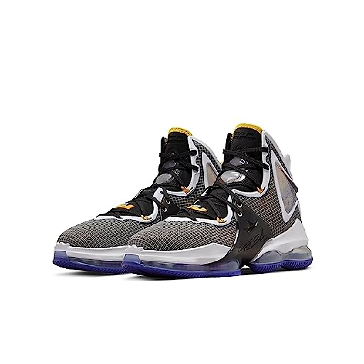 Nike Men's Lebron 19 Basketball Shoes, Black/University Gold Noir, 8.5